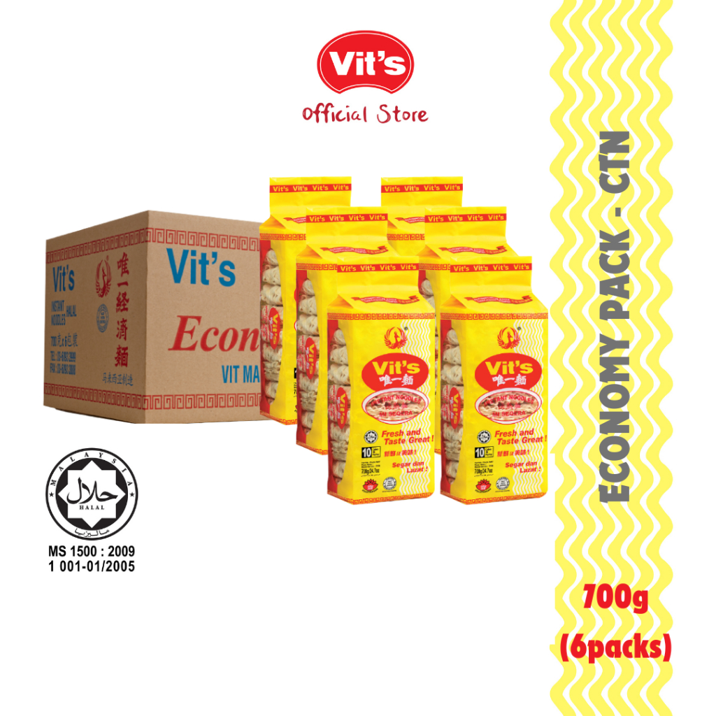 (Carton) Vit's Instant Noodles Economy Pack 700g (6 packs) - EXP JULY 2026 | Shopee Malaysia
