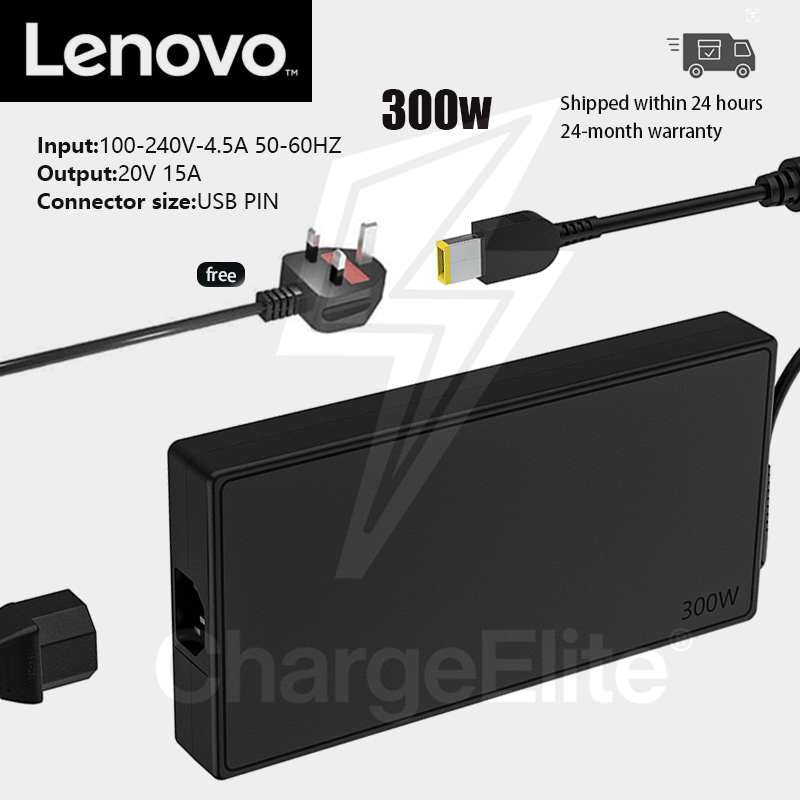 Original LENOVO 300W USB 20V 15A Laptop Charger for Lenovo Legion 9i 7 ...