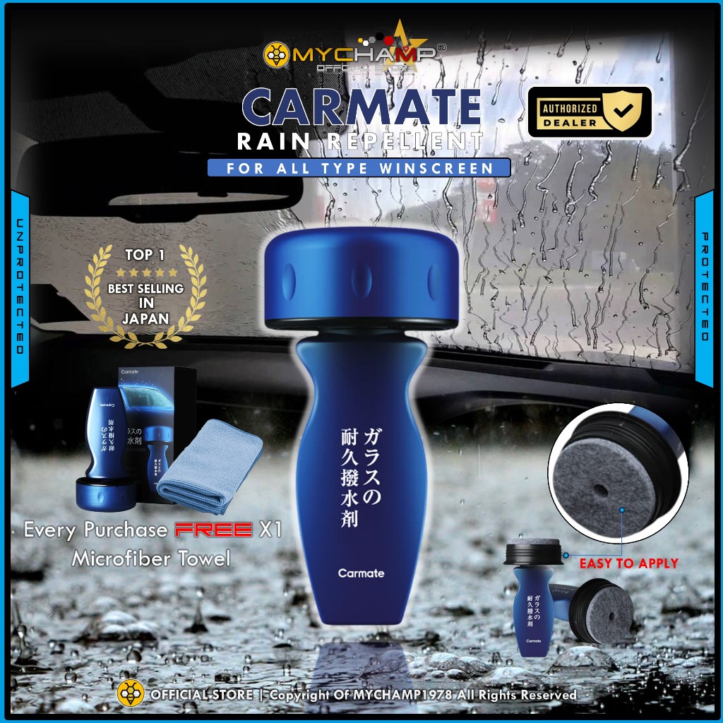 Roll-On ULTRA Rain Repellent Coating Long Lasting Fusso Glaco Car Glass ...