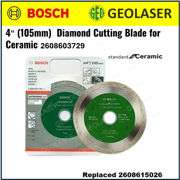 Bosch 4" 105mm Diamond Cutting Disc for Ceramic /Tile /Mosaic ...