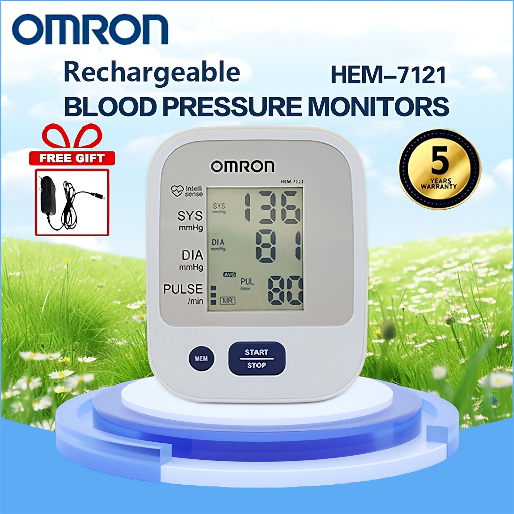 Rechargeable Blood Pressure Digital Monitor With Heart Rate Smart Voice ...