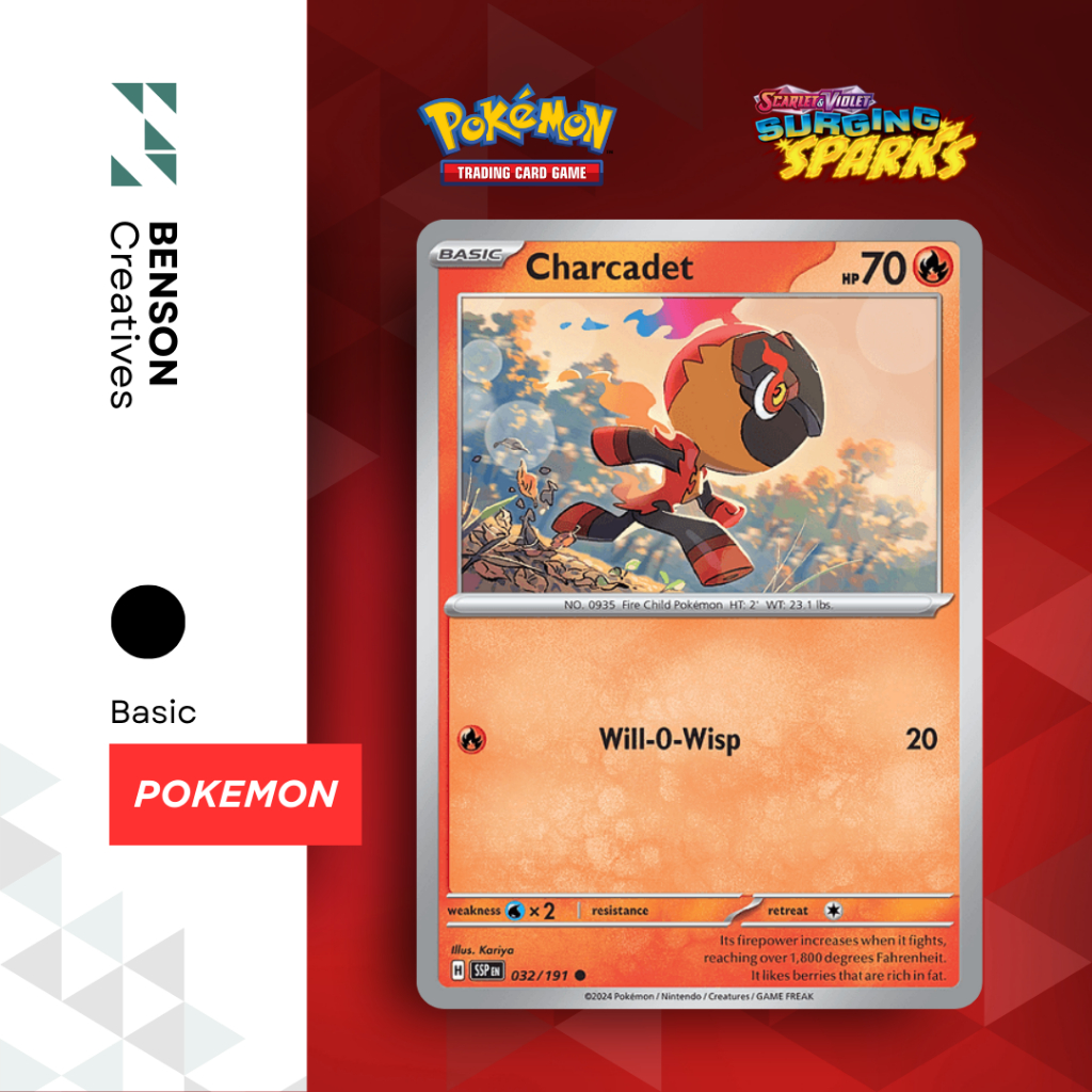 Charcadet [Surging Sparks, Stellar Crown, Obsidian Flames, Paradox Rift ...