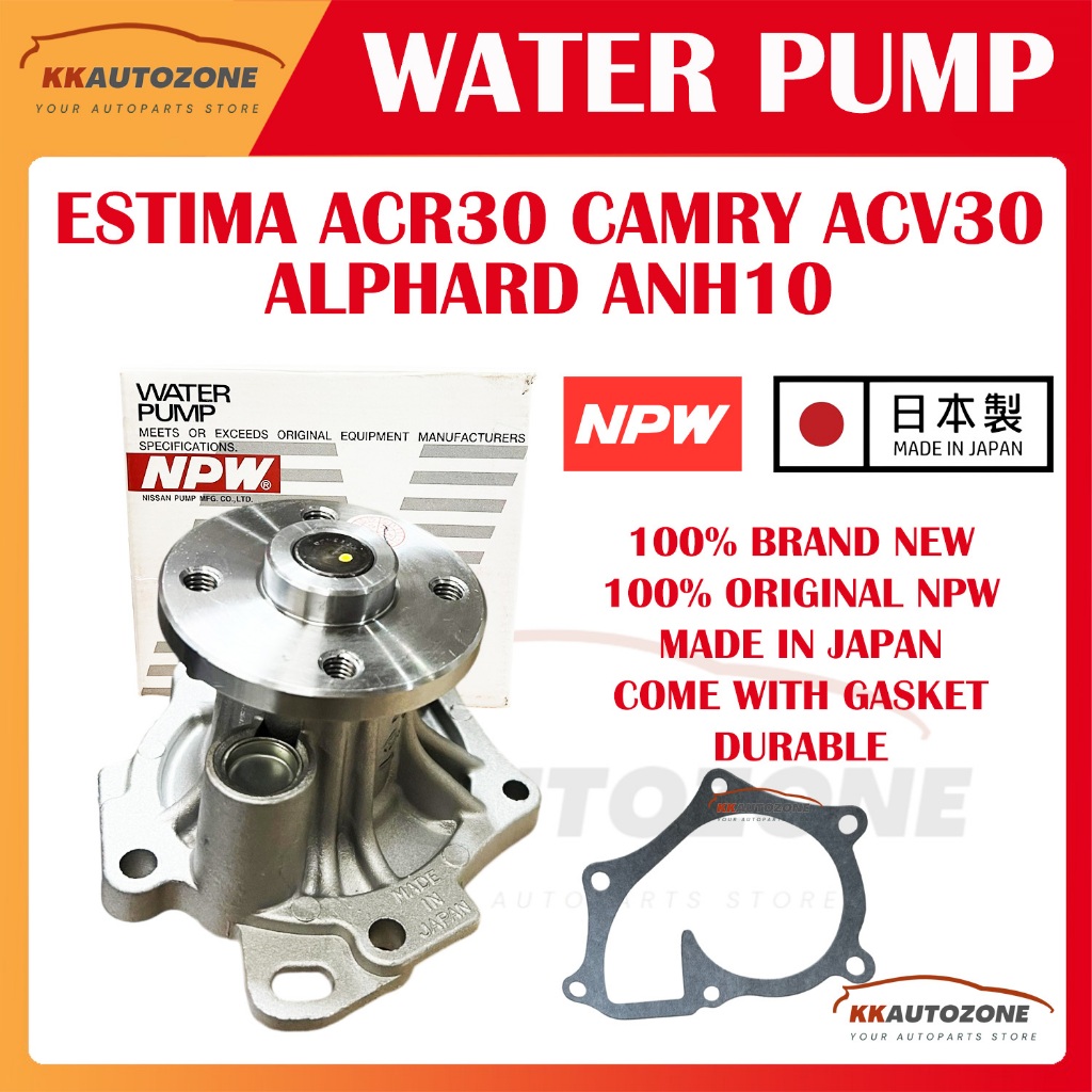 100% Original Made in Japan NPW Water Pump for Toyota Estima ACR30 ...