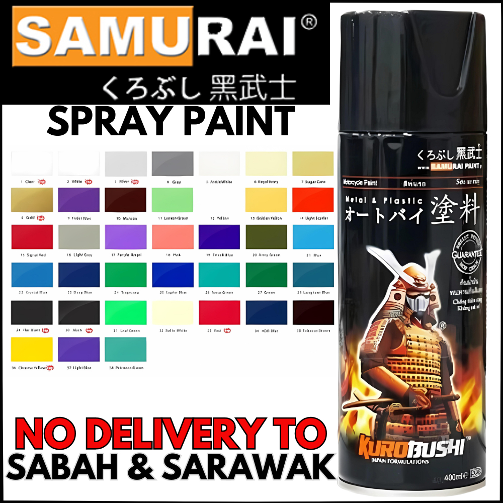 ''SAMURAI'' SPRAY PAINT (STANDARD COLOUR) | Shopee Malaysia