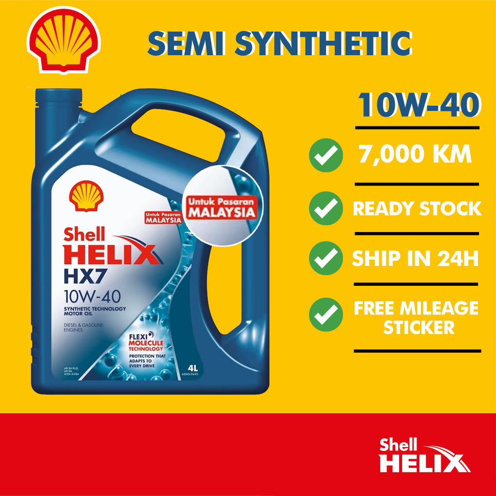 Shell Helix HX7 10W-40 Semi Synthetic Engine Oil (4L) | Shopee Malaysia