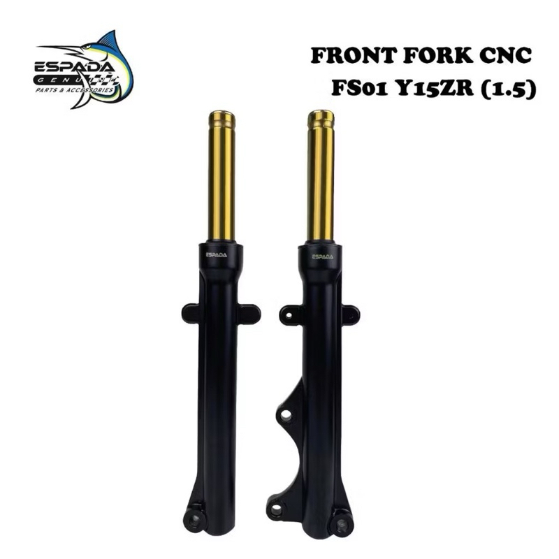FORK Y15 Y16 ABS LC4S 135LC 4S ESPADA LOWERED PENDEK 1.5INCI GOLD EMAS CUTTING STANDARD | Shopee ...