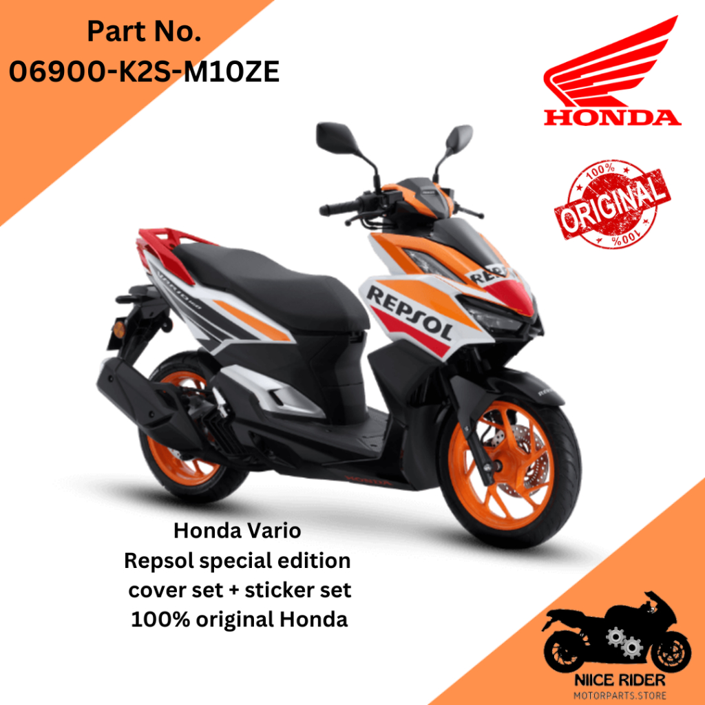 Honda Vario 160 cover set REPSOL 06900-K2S-M10ZE 100% ORIGINAL | Shopee ...