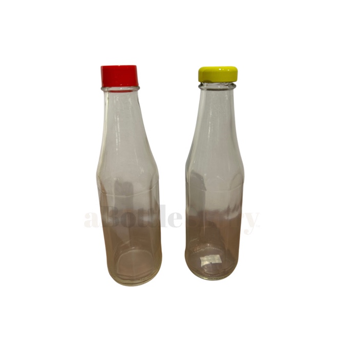 300ml Source Glass Bottle / Botol Kaca Ketchup / Sos Botol Kaca (Metal ...