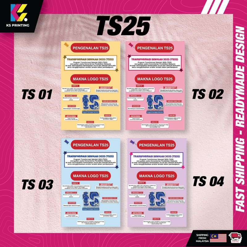 🔥FAST SHIPPING🔥 Banner TS25 Untuk Sekolah | Shopee Malaysia