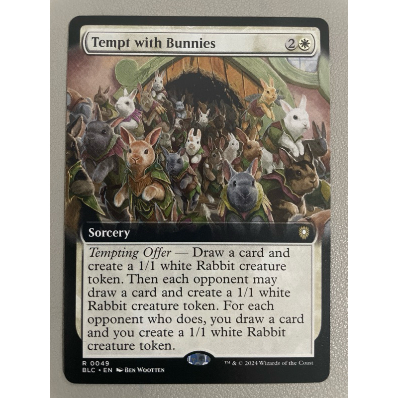 MTG:Bloomburrow (BLB) R0049 - Tempt with Bunnies (Extended Art ...