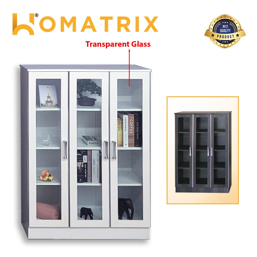 HOMATRIX Display Glass Cabinet Living Room Storage Almari Kaca Rak ...