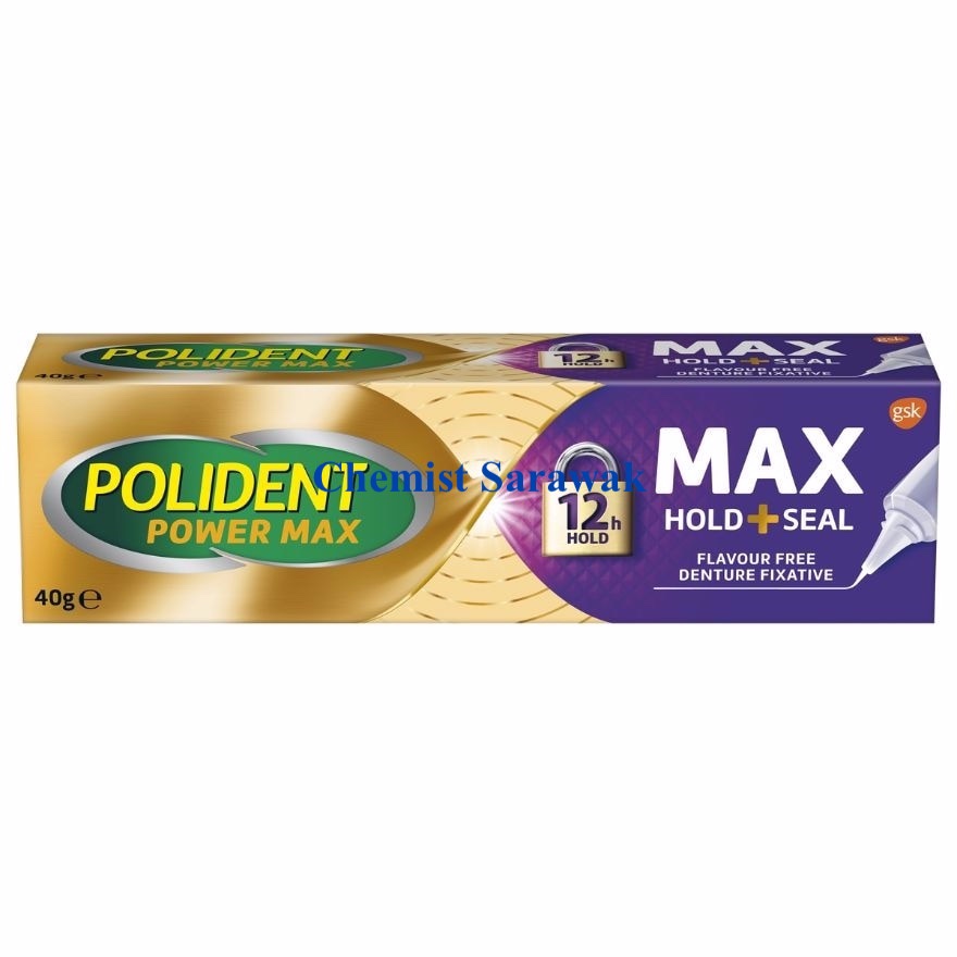 Polident Power Max - Denture Adhesive Cream Max Hold + Seal 40g ...