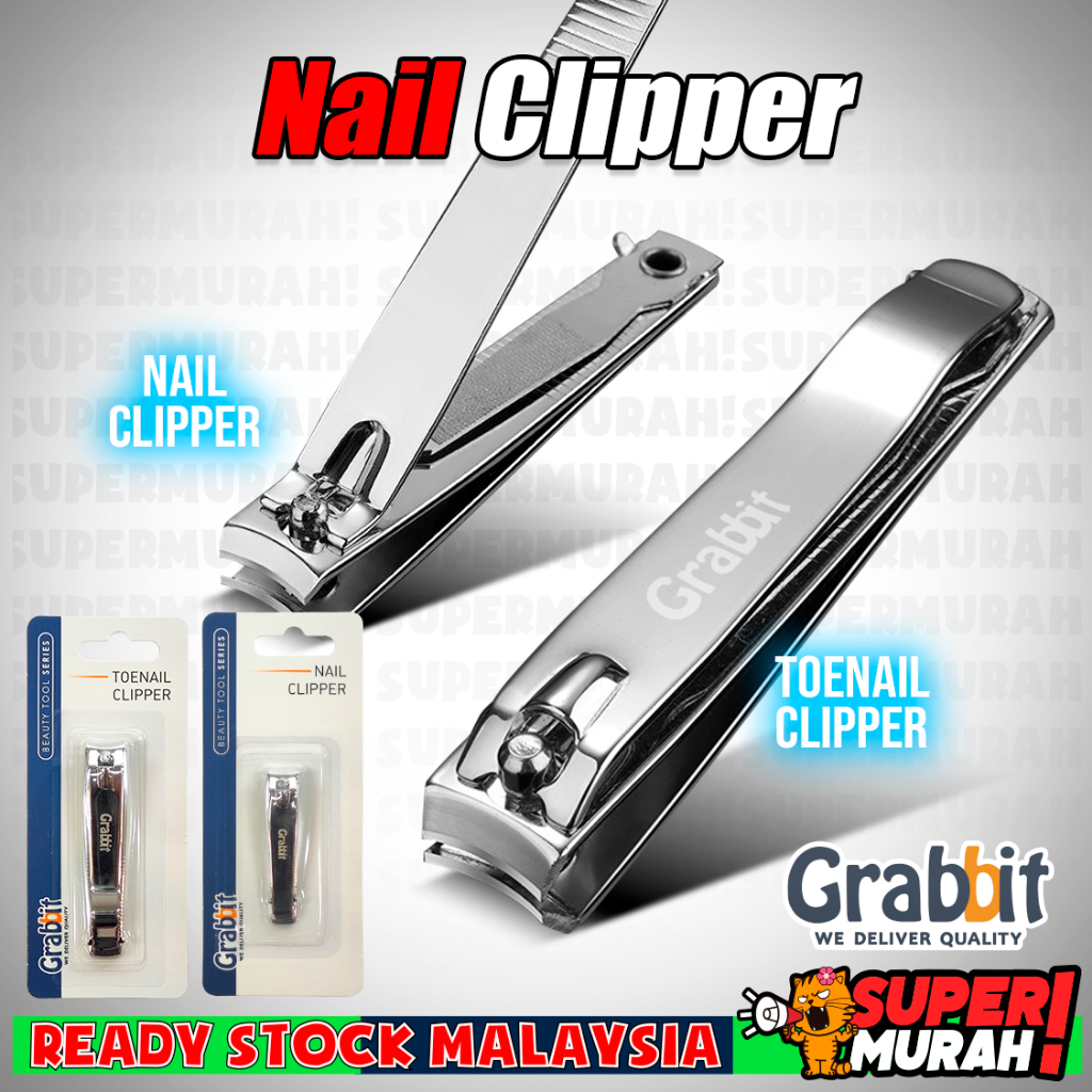 Grabbit Pemotong Kuku Keluli Premium Anti Rust Nail Cutter Premium ...