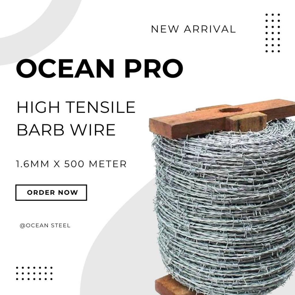 【Ocean Pro】® 500M Dawai Kawat Duri Pagar | High Tensile Barbed Wire ...
