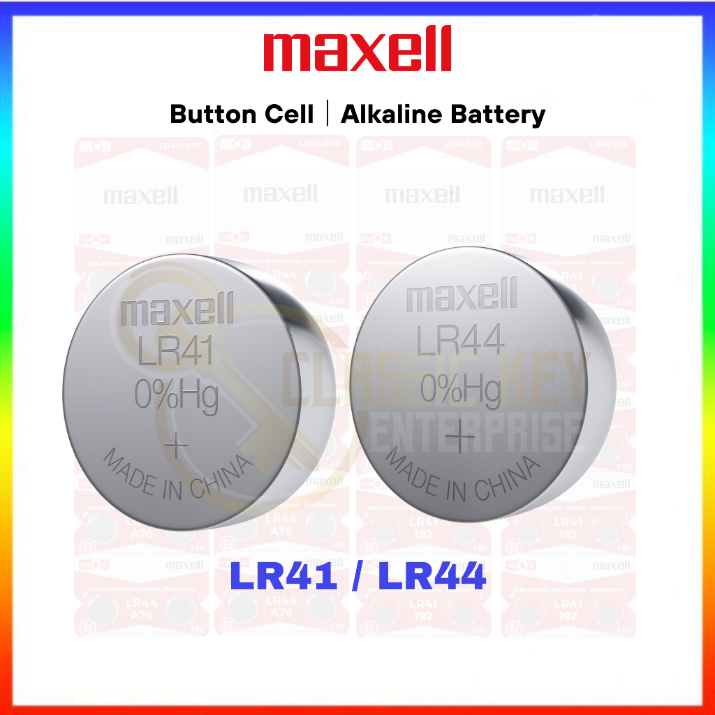 Maxell Button Cell Micro Alkaline Battery LR41 / LR44 | Shopee Malaysia