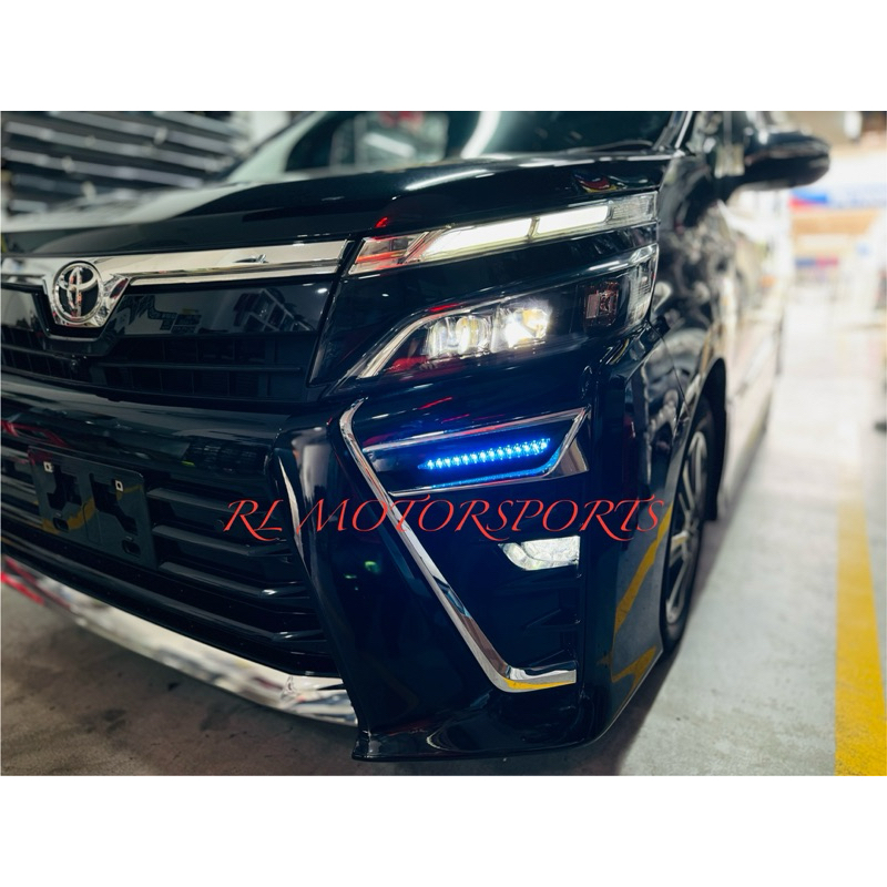 Toyota voxy 2017 2018 2019 2020 modellista Front bumper day light drl ...