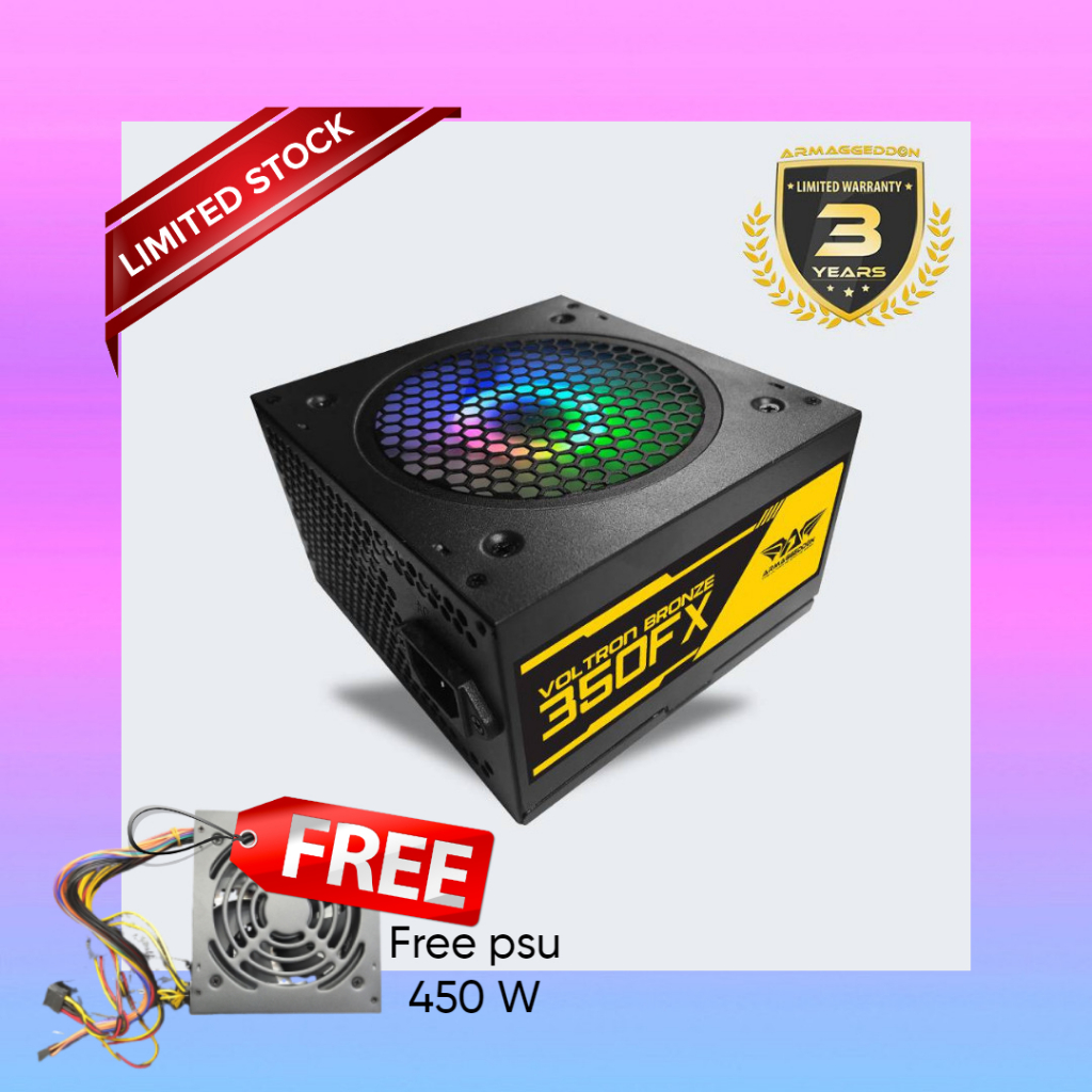 [Clearance Sale] Armaggeddon Voltron Bronze 350FX Power Supply FREE esupercase 450 Watt PSU ...