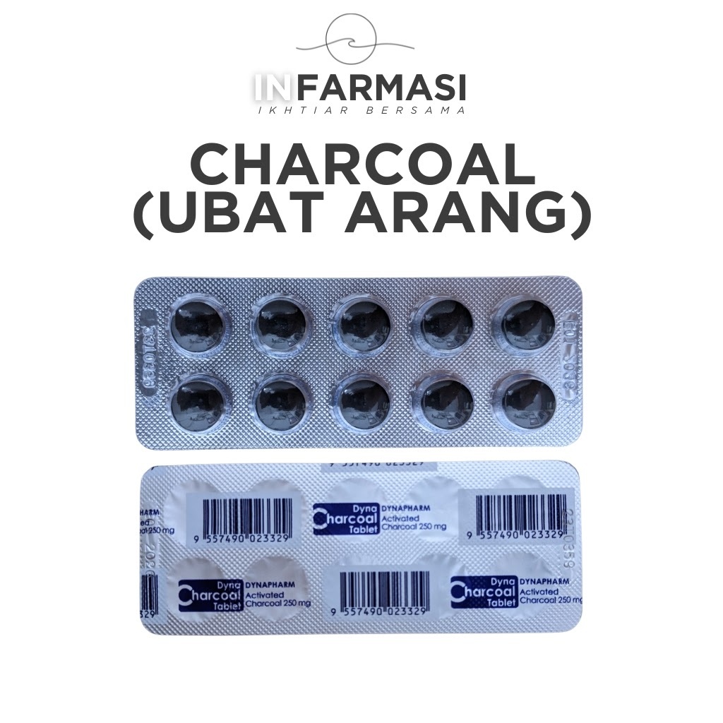 Dyna Activated Charcoal 250mg Tablet Medicine 10's (Strip) - Ubat Arang ...