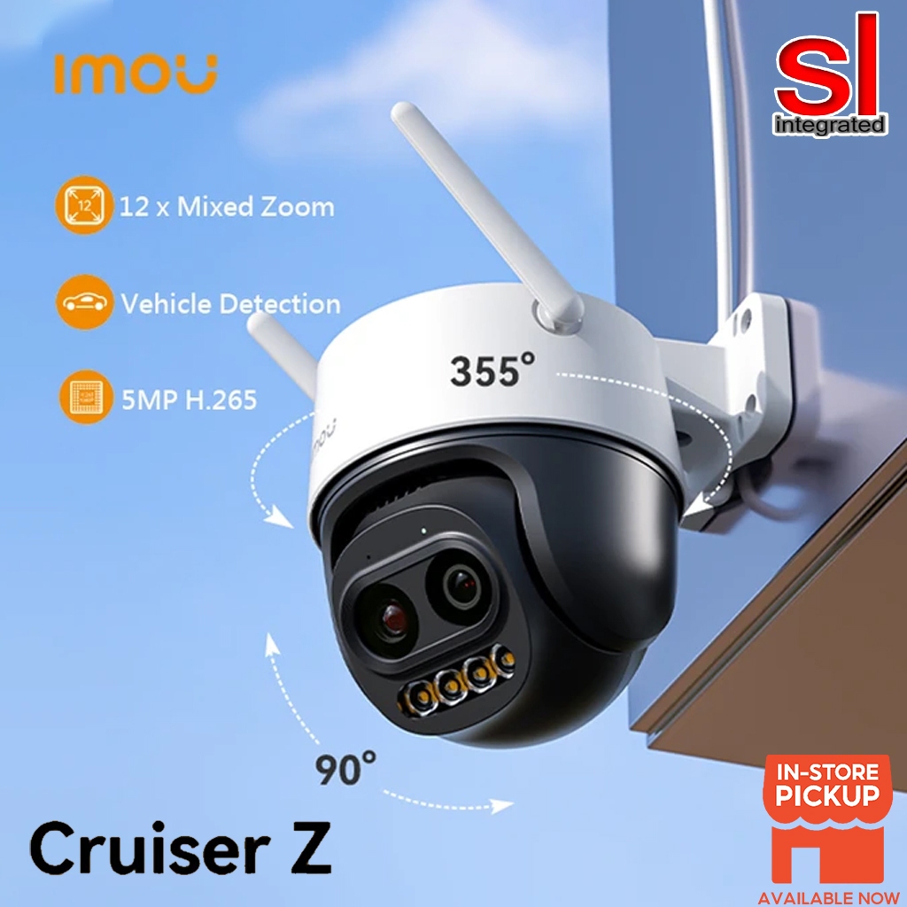🔥12.12🔥 IMOU Cruiser Z 3K 5MP Outdoor PTZ AI Detection 12x Hybrid Zoom ...