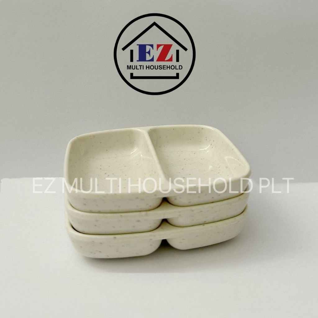 [ORIGINAL 100% MELAMINE] 3PCS/ 6PCS/12PCS | 2 COMPARTMENT SAUCE DISH ...