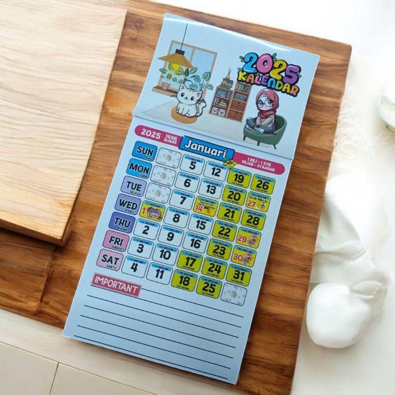 Calender Wall 2025 Kalender Comel A4 (Kalender Kuda) | Shopee Malaysia