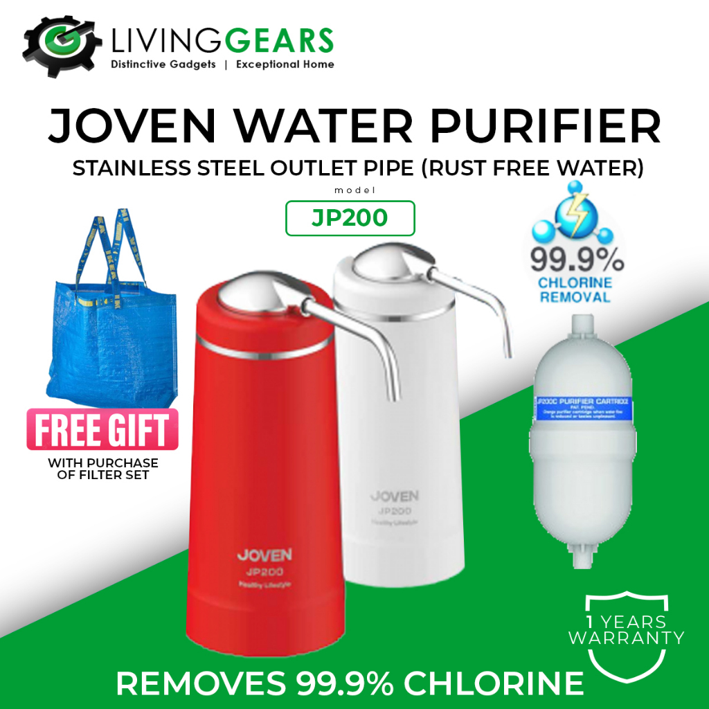 [Free Gift] Joven Water Purifier (White/Red) High Efficiency 3-Layer ...