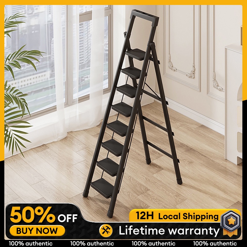 Upgrade 🔥Heavy Duty Foldable Ladder Folding Stairs Ladder ...