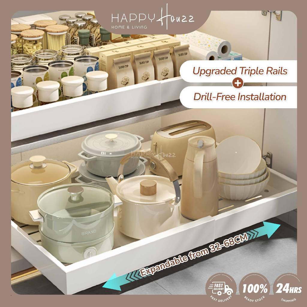 【READY STOCK】HAHO Pull Out Drawer Expandable Detachable Easy Clean Easy ...