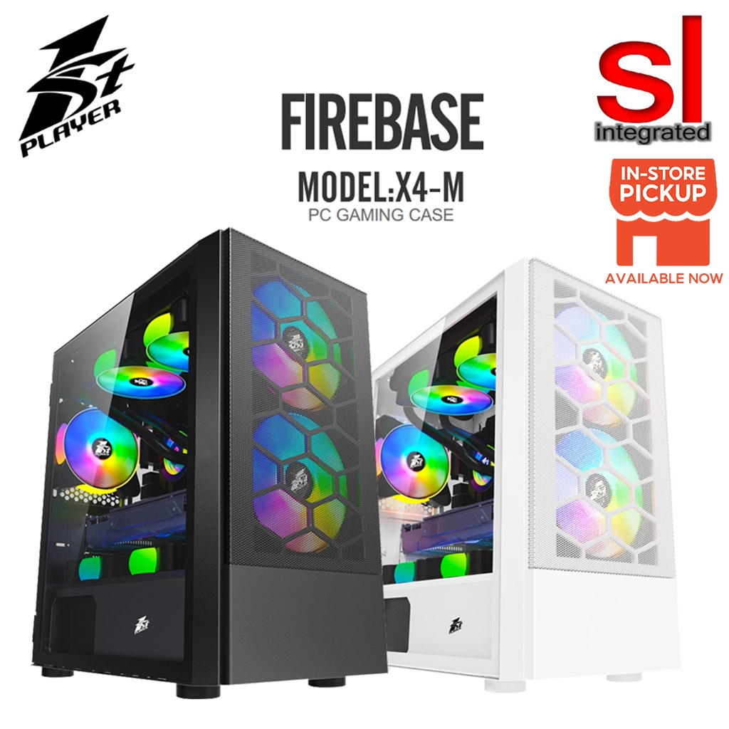 1ST PLAYER X4-M FIREBASE GAMING CASE (with 3 ARGB fans) | Shopee Malaysia