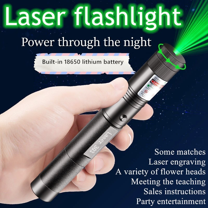 532nm 5mw 303 Green Laser Pointer Laser Pen Rechargeable Visible Beam Light Compact Size ...