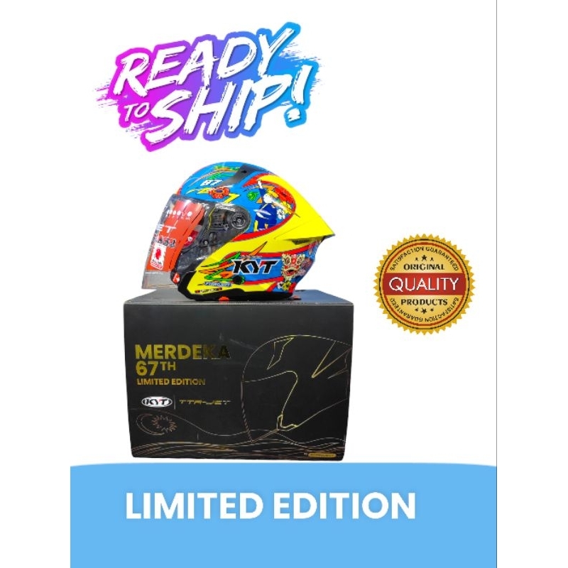 HELMET KYT TT JET MERDEKA 67 ORIGINAL LIMITED EDITION | Shopee Malaysia