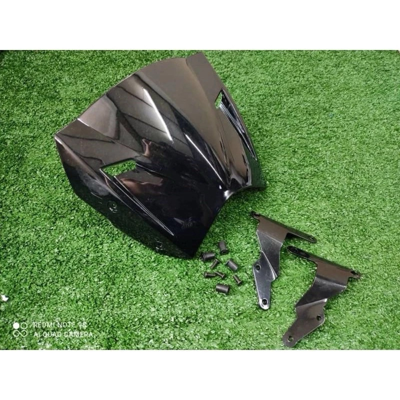 YAMAHA FZ FZ150 NEW DIAMOND COWLING VISOR WITH BRACKET BUSH WINDSHIELD ...