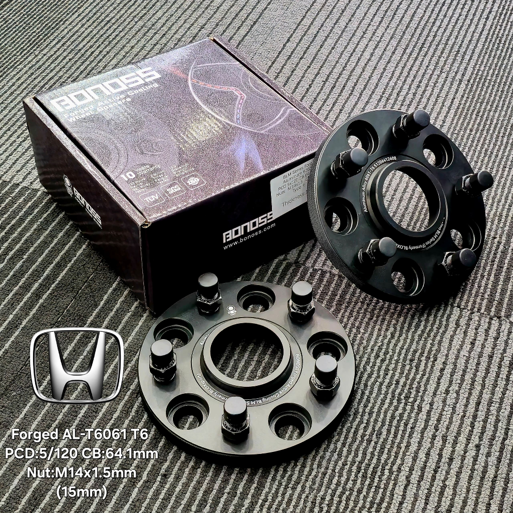 Honda Civic Type R FK8 FL5 PCD:5/120 CB:64.1 Nut:M14x1.5 5mm 15mm 20mm 25mm - Bonoss Spacer Kits ...