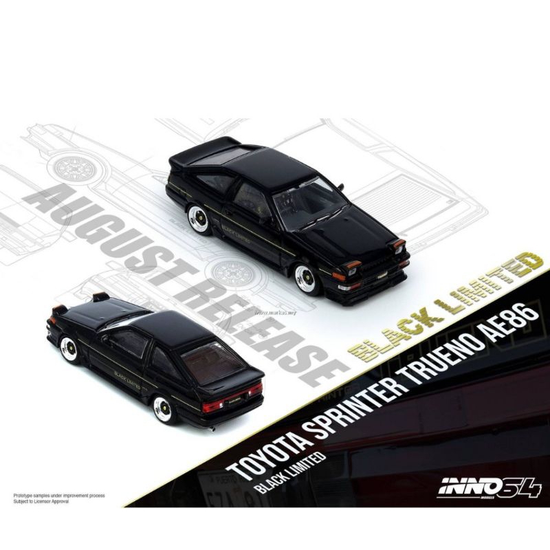 Inno64 Toyota Sprinter Trueno AE86 Black Limited | Shopee Malaysia
