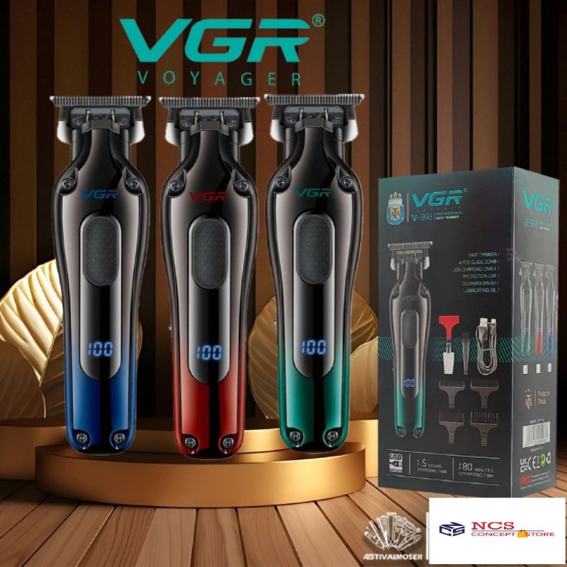 [NEW MODEL] VGR V-998 New Design Barber Cordless Rechargeable ...