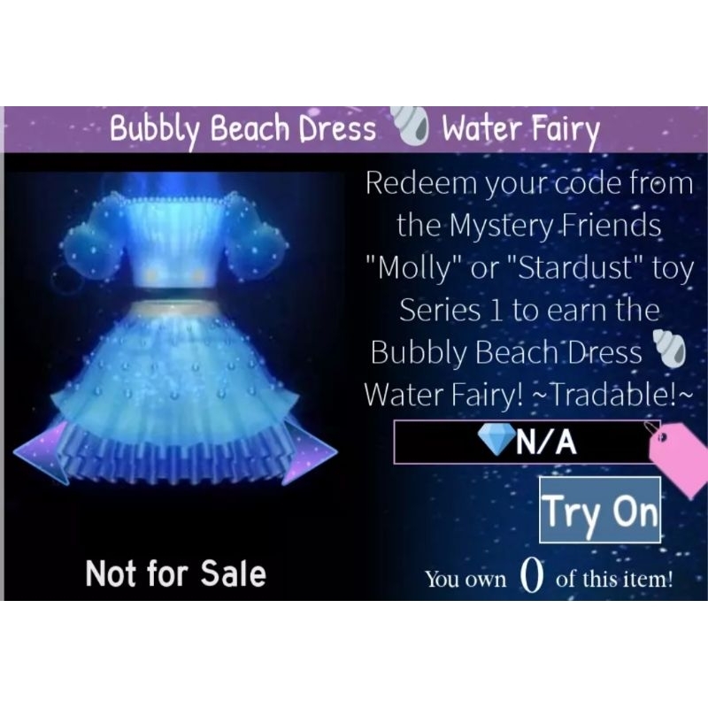ROBLOX ROYALE HIGH Twinkle Wishes Dress ROSIE Mystery Friends CODE ...