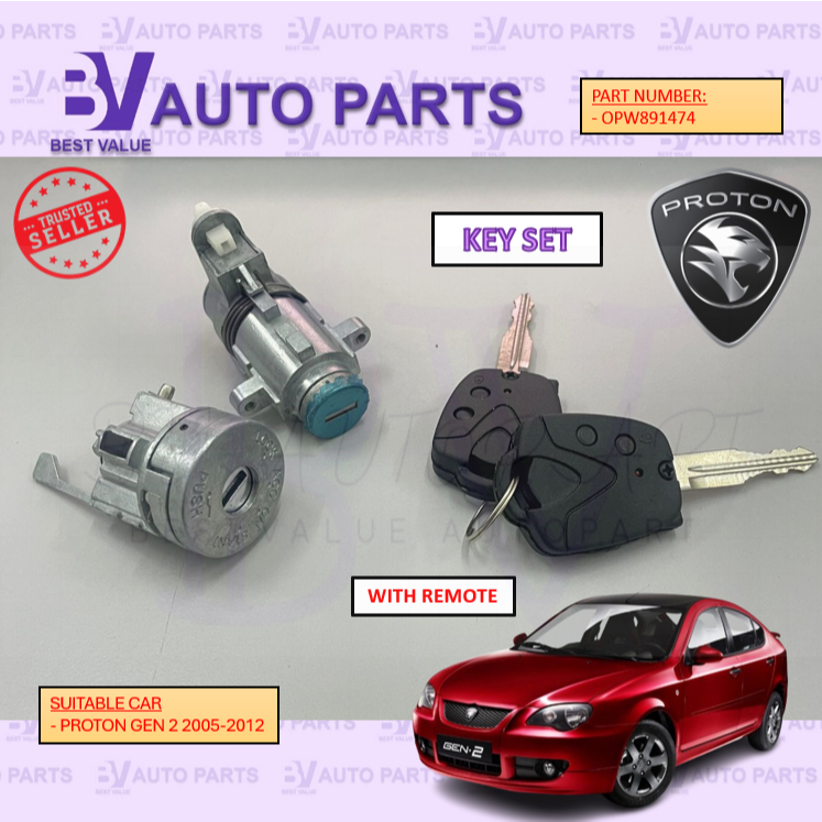 💫MALAYSIA READY STOCK💫 PROTON GEN 2 GEN2 2005-2012 KEY LOCK SET STARTER ...