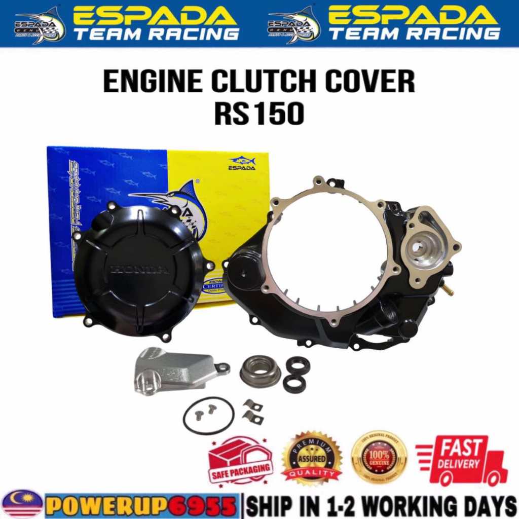 ORIGINAL ESPADA ENGINE CLUTCH COVER CRANK CASE CASING KULIT ENJIN RS150 ...
