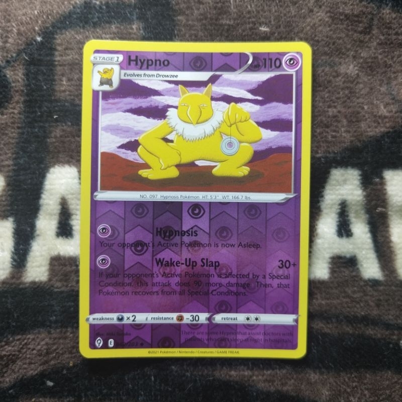 Original Pokemon Trading Card Game Evolving Skies Hypno 062 203