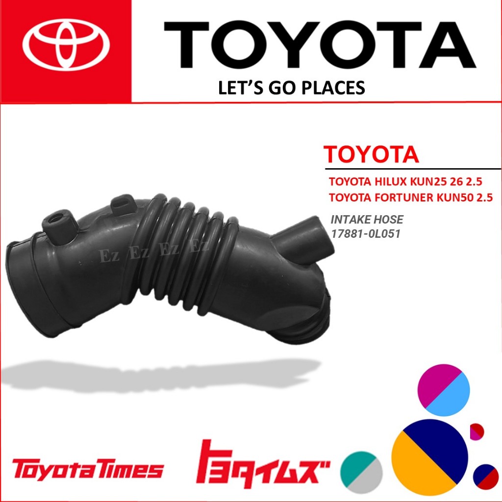 AIR CLEANER HOSE INTAKE HOSE FOR TOYOTA HILUX KUN25 26 2.5 FORTUNER ...