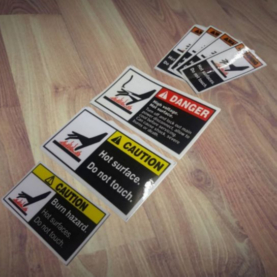 DANGER CAUTION HOT SURFACE STICKER MACHINE 10PCS (1PACK) | Shopee Malaysia