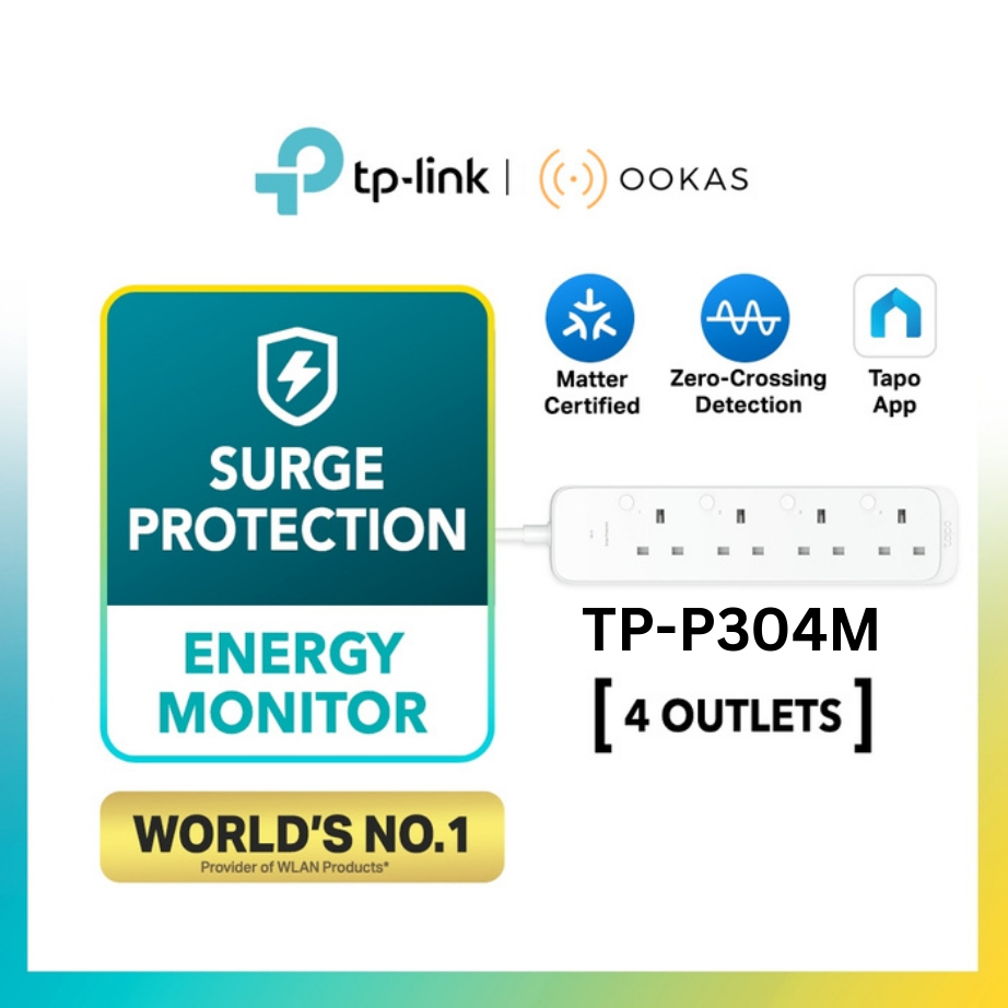 TP-Link 4 Outlets WiFi Smart Power Strip Extension Plug Sockets Surge ...