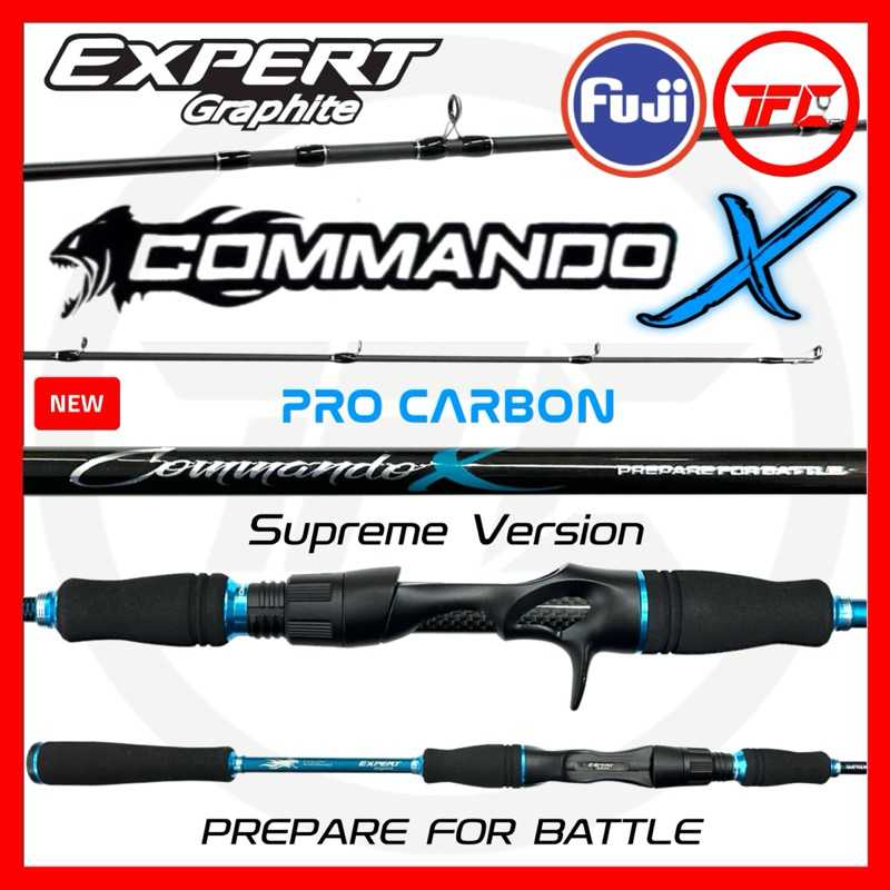 Expert Graphite Commando X & Commando Baitcast & Spinning Rod BC ...