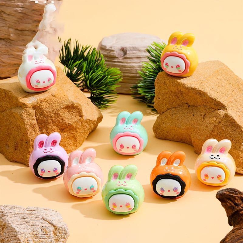 🌟LIVE🌟 Plating Coated Solid Super Cute Lucky Emma Bunny 实色超萌幸运艾玛兔拆拆拆 ...