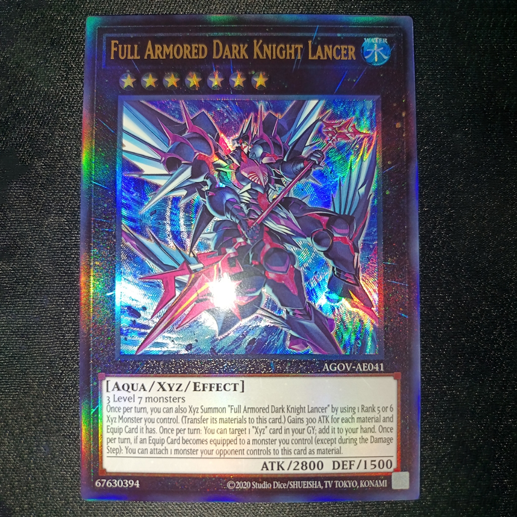 YUGIOH AGOV-AE041 Full Armored DARK KNIGHT Lancer [UTR/UR] | Shopee ...