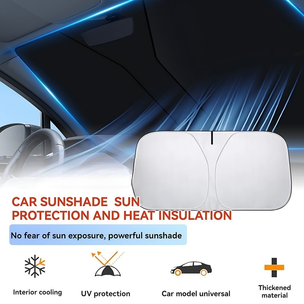 Car Sunshade Windshield Sunshade Front Reflective Sunshade Folding ...