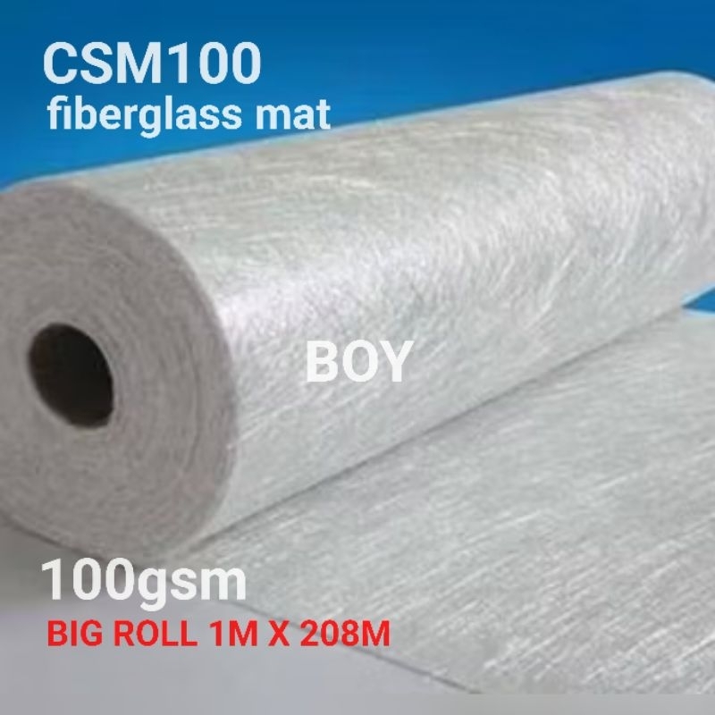 KAIN FIBER CSM100 (100G/M2) FIBERGLASS CHOPPED STRAND MAT (BIG ROLL 1M ...