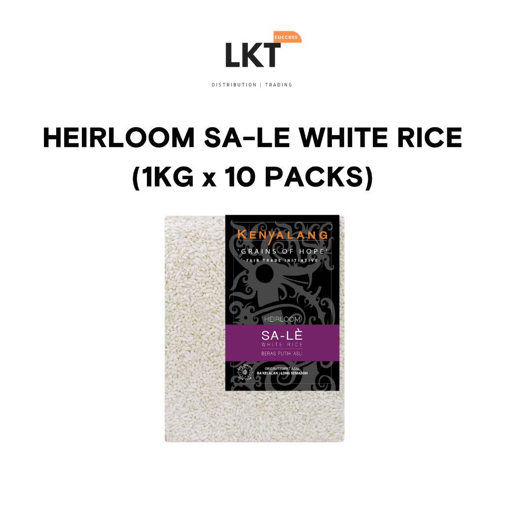 KENYALANG Heirloom Sa-Le' White Rice Polished (1kg x 10 packets ...