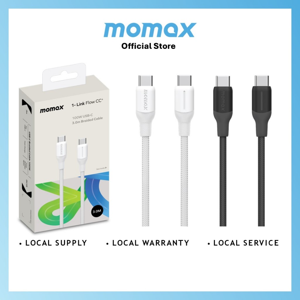 momax 1-Link Flow CC 100W USB-C braided cable (3 meters) | Shopee Malaysia