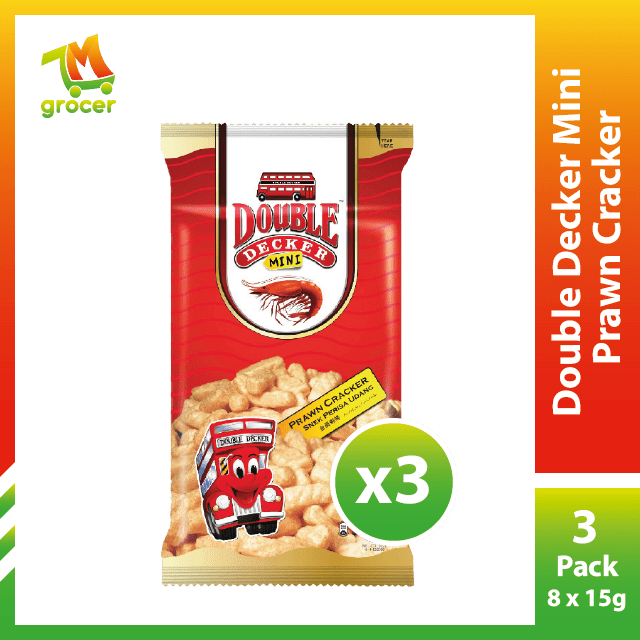 Double Decker Family Pack Prawn Cracker (15g x 8's) x 3 Pack | Shopee ...